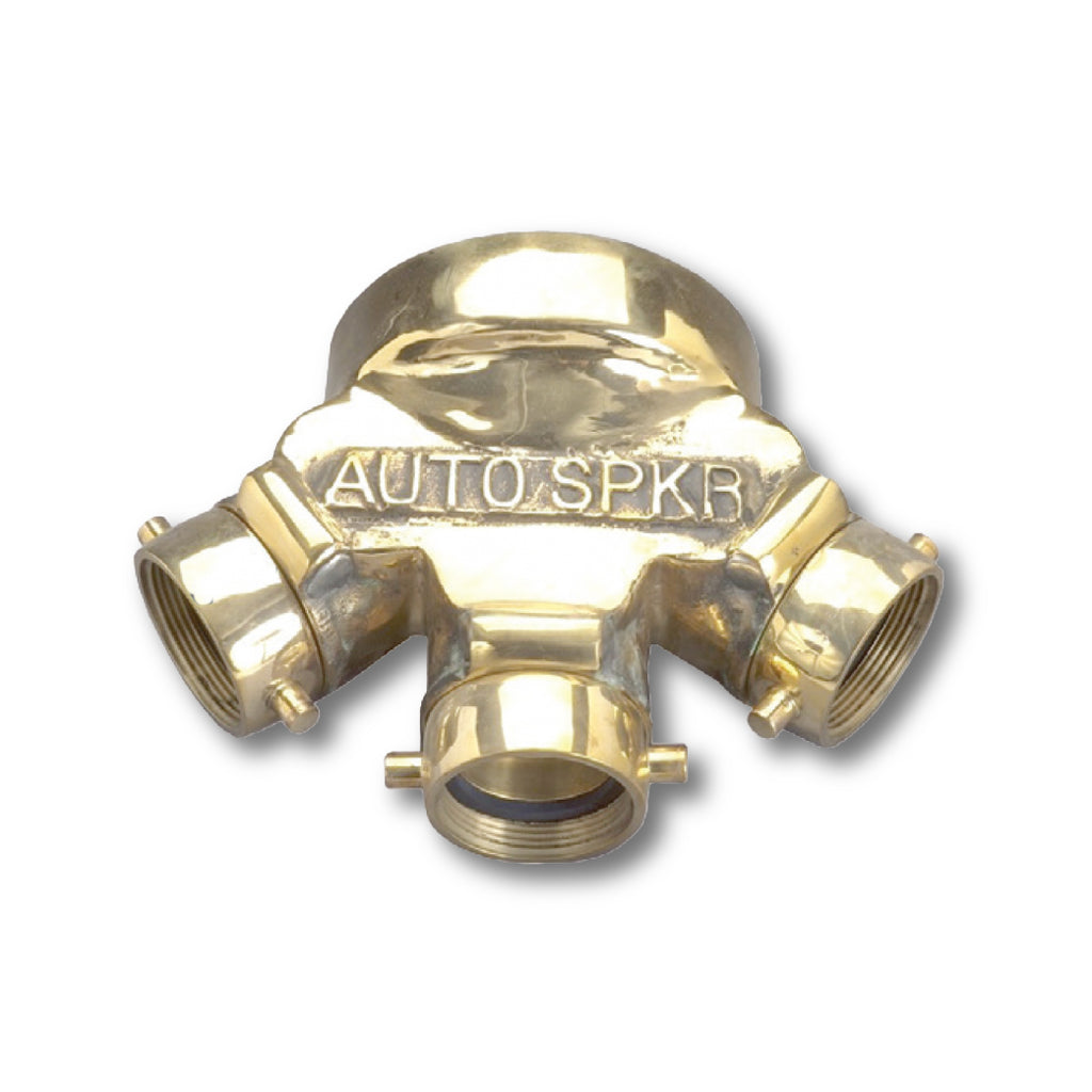 FDC Triple Clapper Siamese Triple Female Inlet Brass – Fire Connections