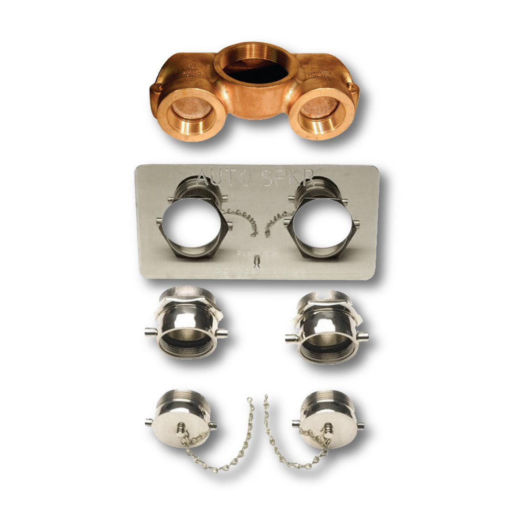 Double Clapper Concealed Siamese Assembly Chrome – Fire Connections