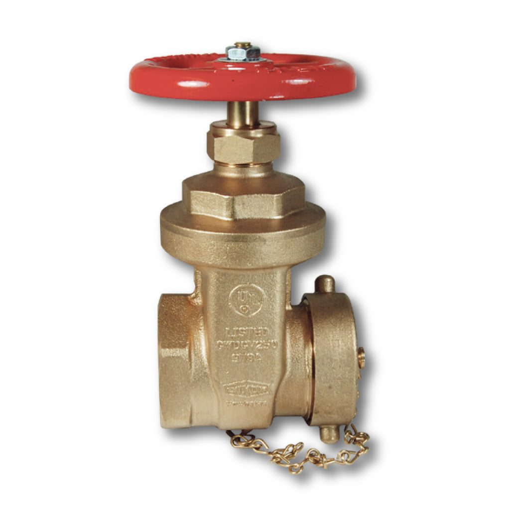 2-1/2" Female x Male Non-Rising Stem Wedge Disc Gate Valve Cast Brass ...