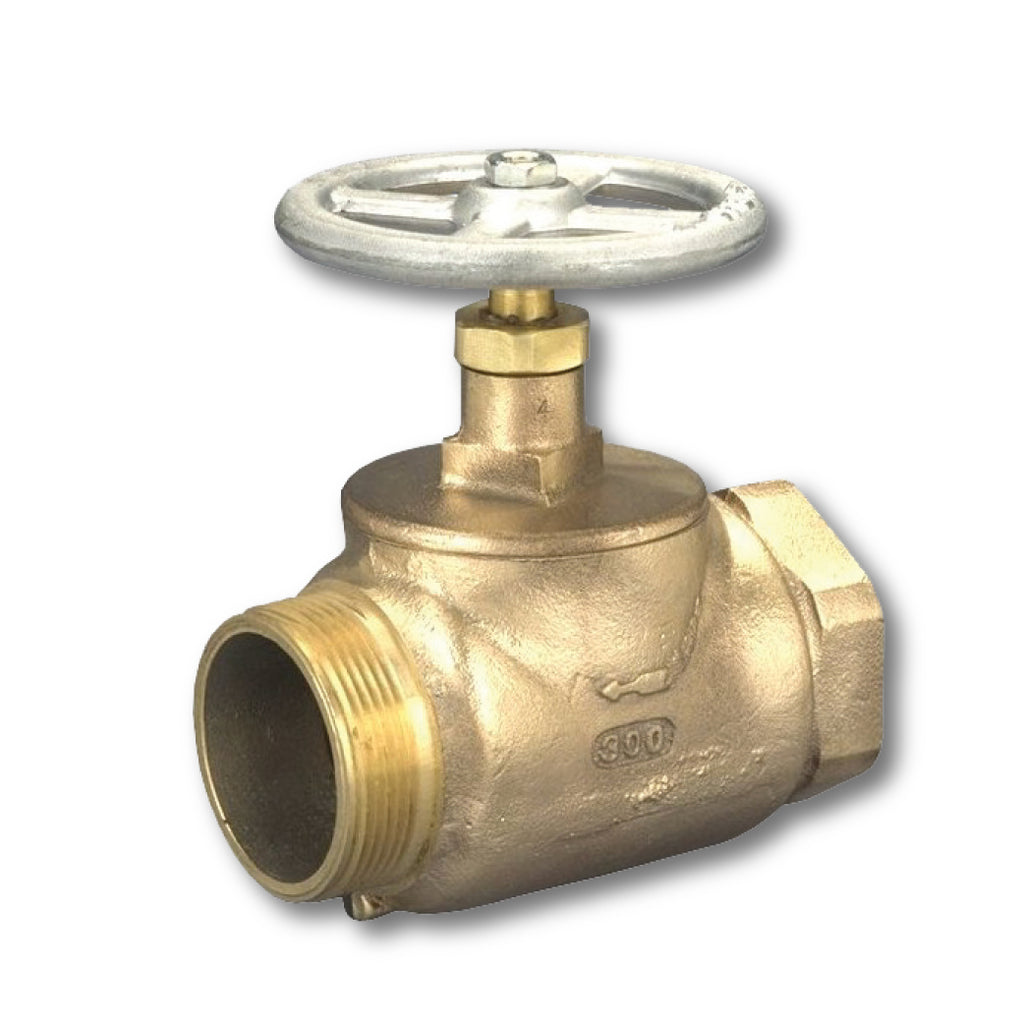 FDC 1-1/2" Female x Male Straight Globe Valve 300 PSI Brass – Fire ...